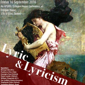Lyrics and Lyricism | Ertegun Graduate Scholarship Programme in the ...
